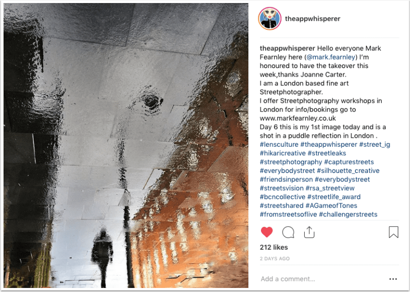 Instagram TAKEOVER with Mark Fearnley @mark.fearnley from London – Days ...