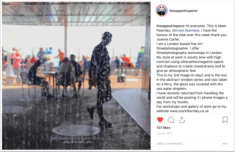 Instagram TAKEOVER with Mark Fearnley @mark.fearnley from London – Days ...