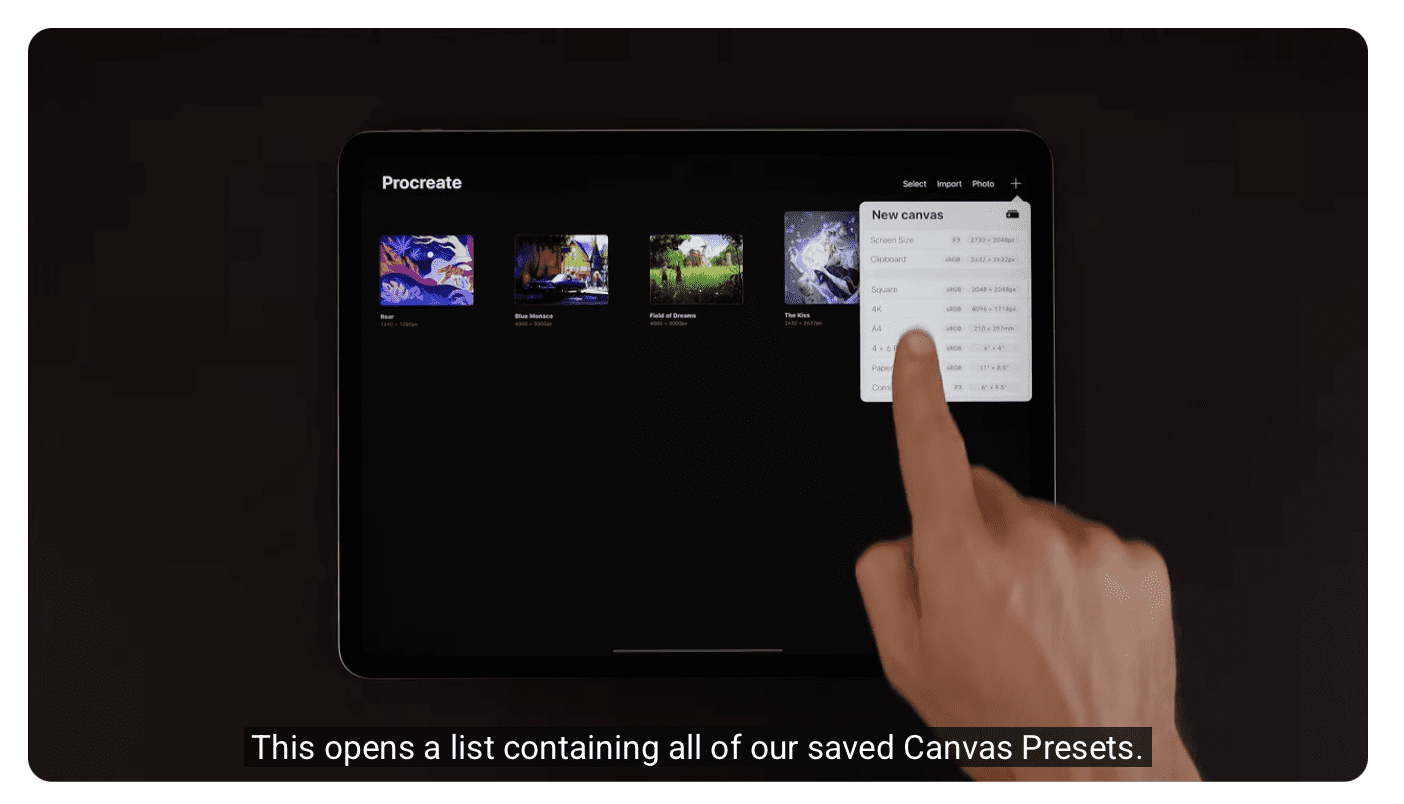 How to Create a New Canvas Preset in Procreate