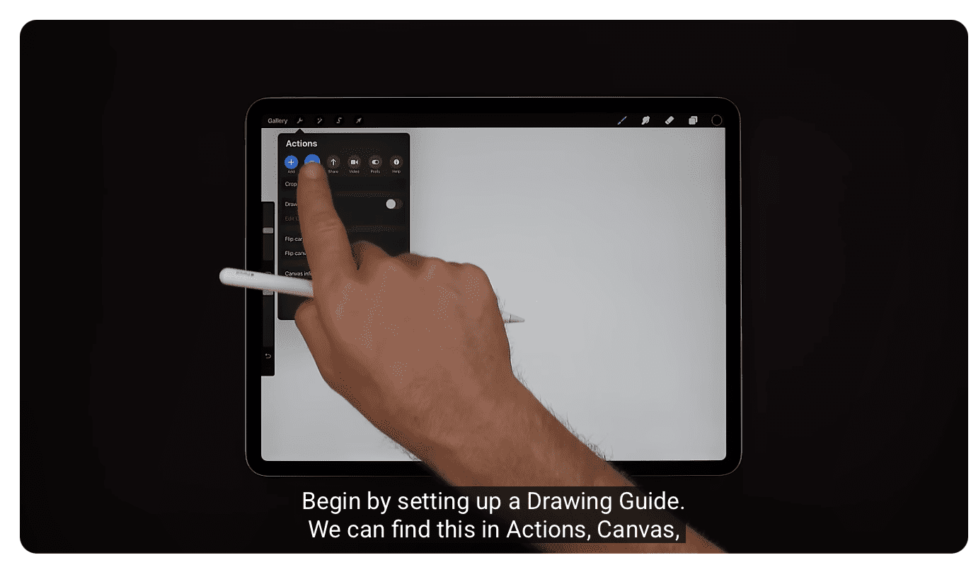 How to set up a Perspective Drawing Guide in Procreate