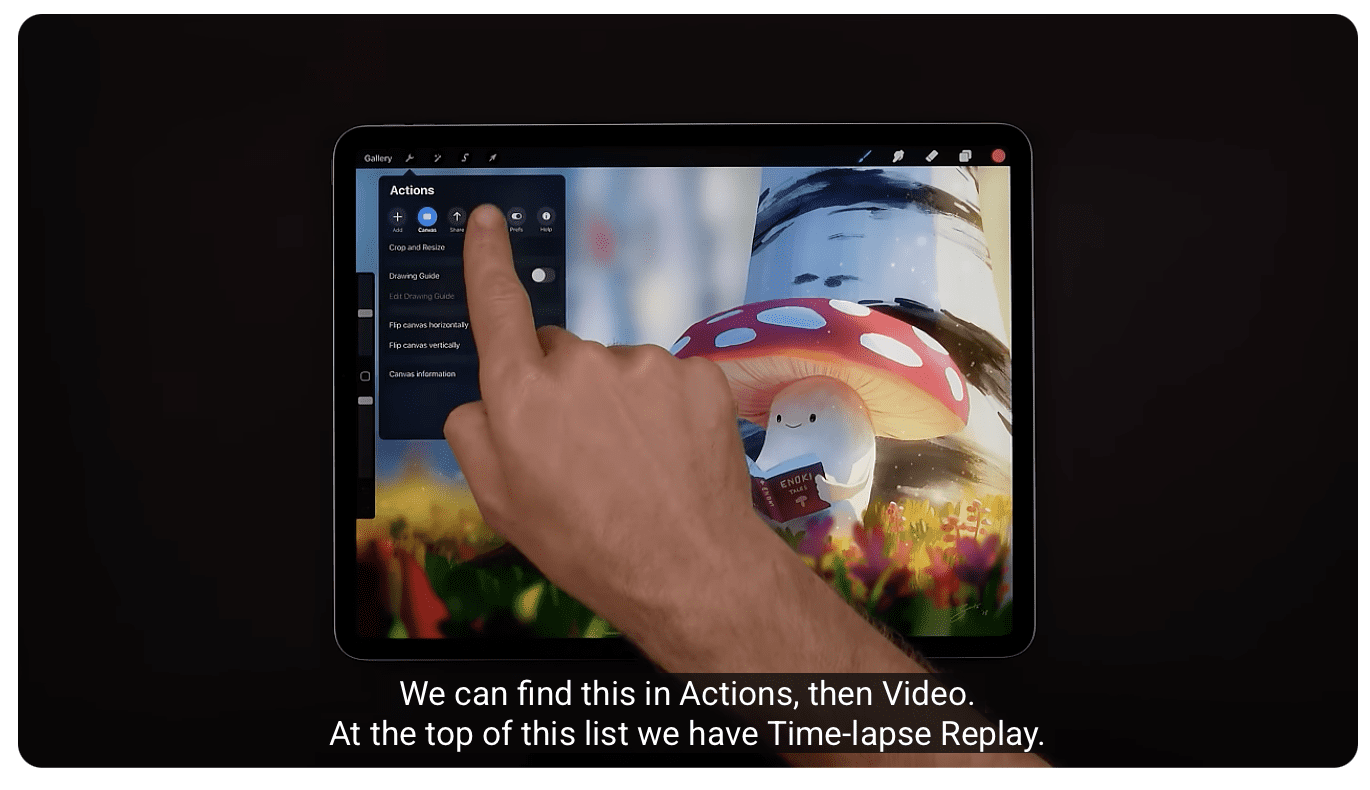 How to take control of Time-lapse Replay in Procreate