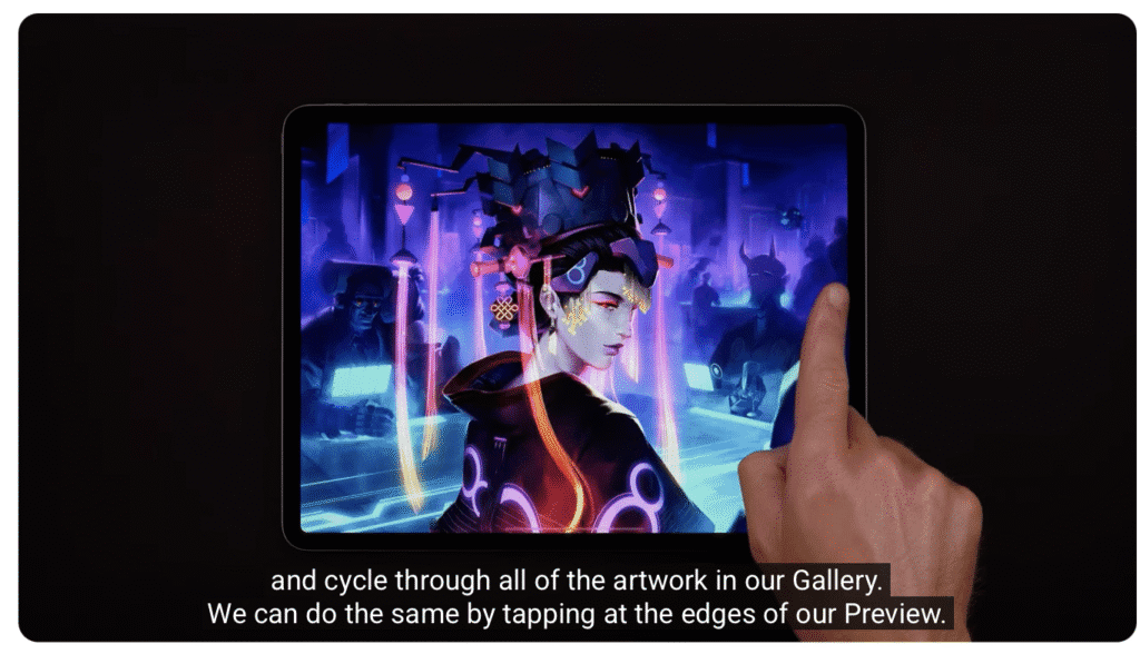 How to explore your work with Gallery Preview in Procreate