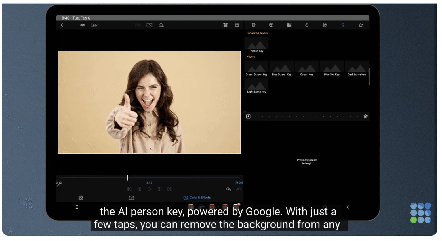 LumaFusion for Android 2.4 — Remove backgrounds with the AI Person Key!