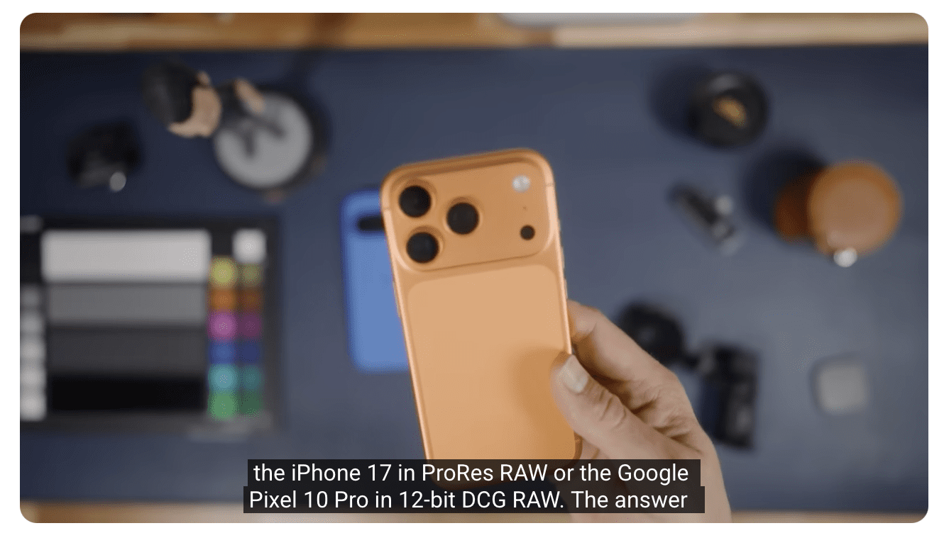 ProRes ‘Almost’ RAW vs 12-Bit DCG RAW Video Shootout! (iPhone 17 Pro vs Pixel 10 Pro)